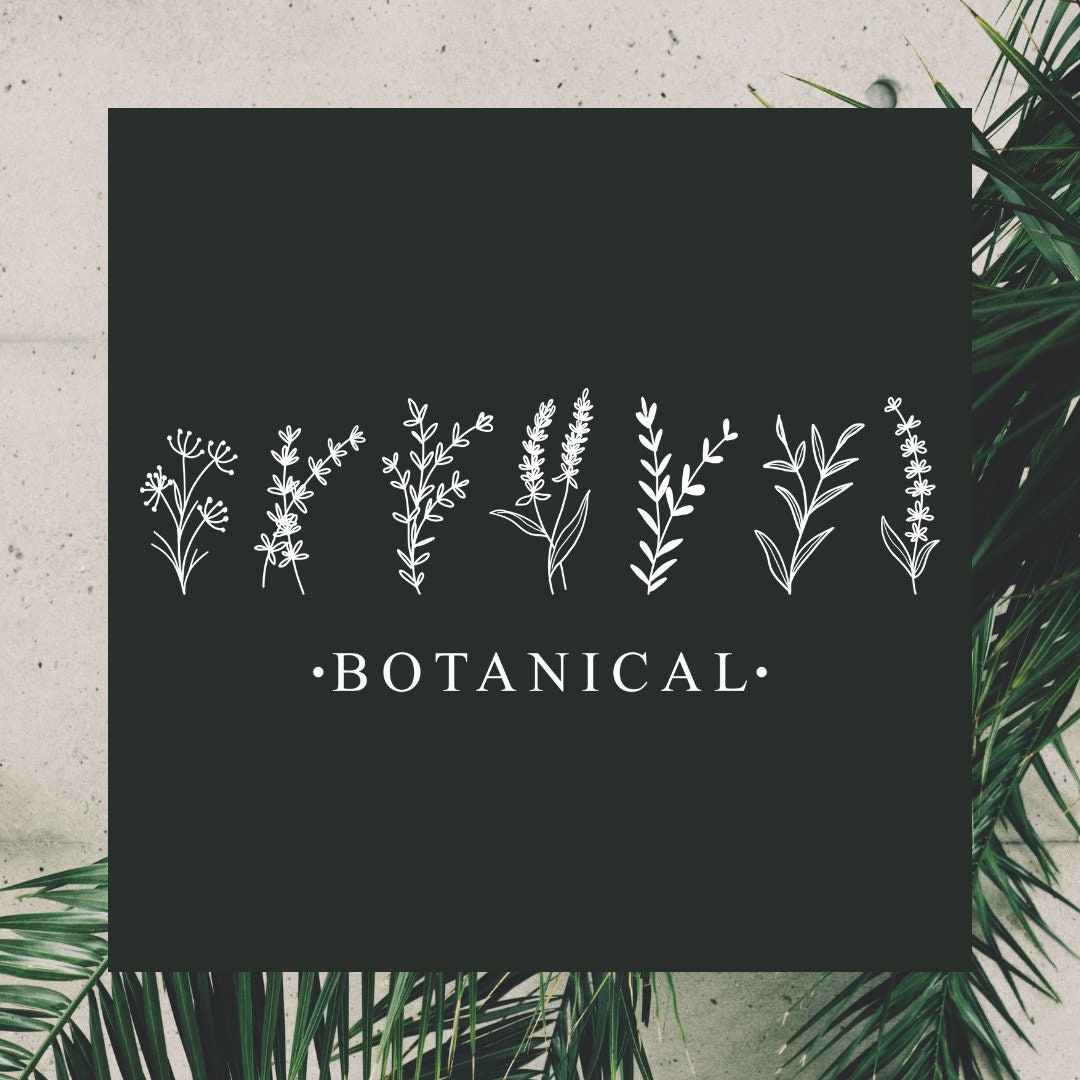 Botanical Bundle Svg Wildflowers Serigraphy Eps Vectors Printable ...