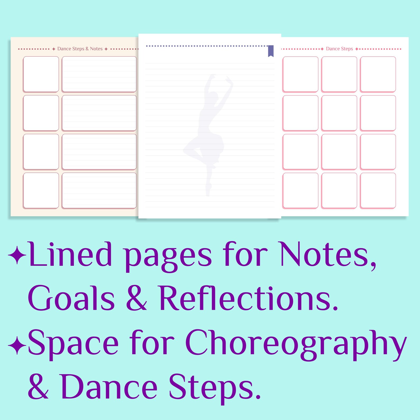Dance Practice Log & Journal. Dance Class Tracker. Choreography ...
