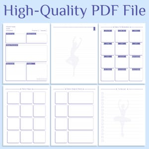 Dance Practice Log & Journal. Dance Class Tracker. Choreography ...
