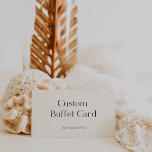 Minimalist Buffet Card Template | Printable Buffet Card Template ...