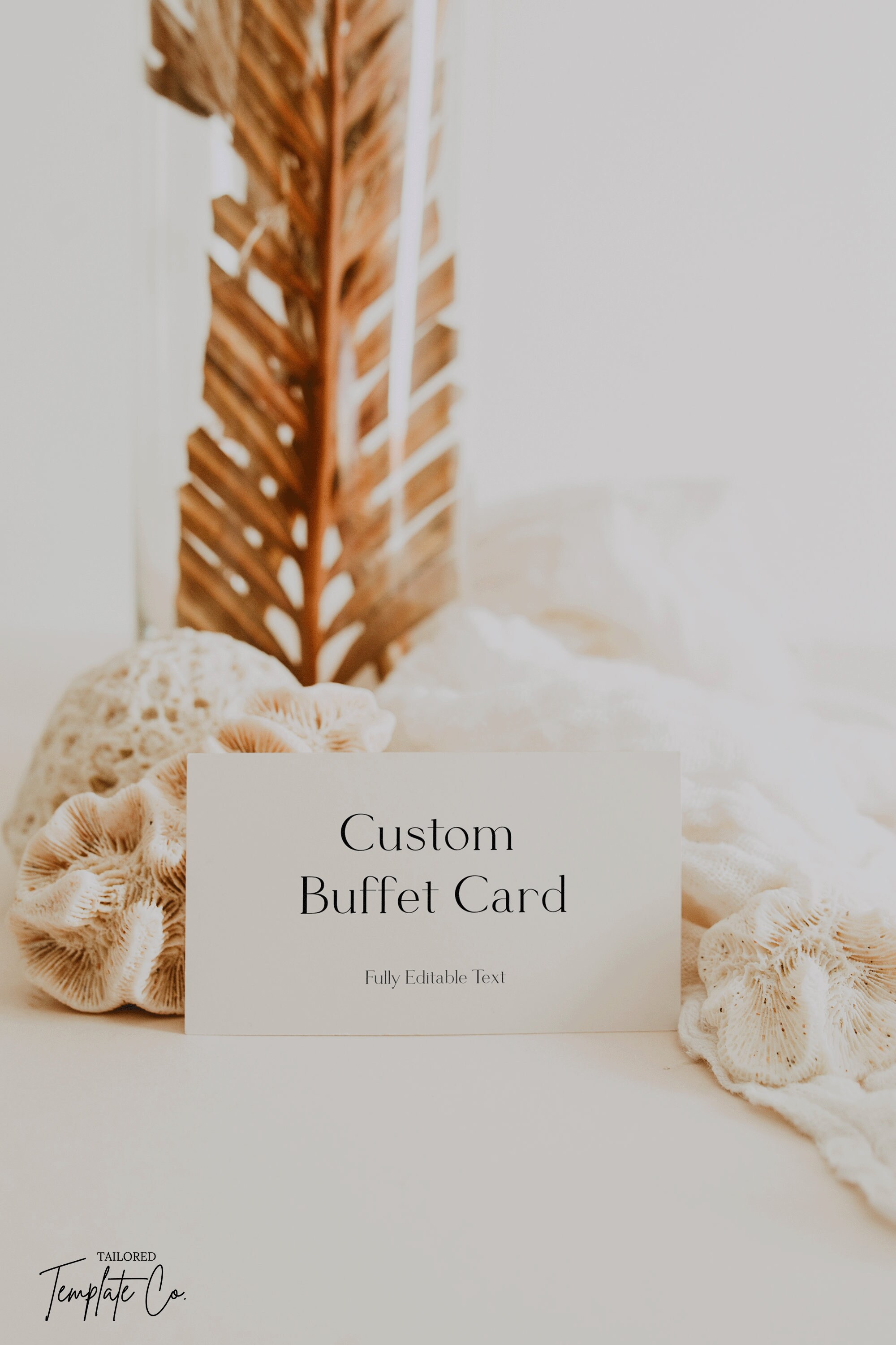 Minimalist Buffet Card Template Printable Buffet Card Template Modern ...
