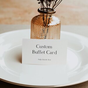 Minimalist Buffet Card Template | Printable Buffet Card Template ...