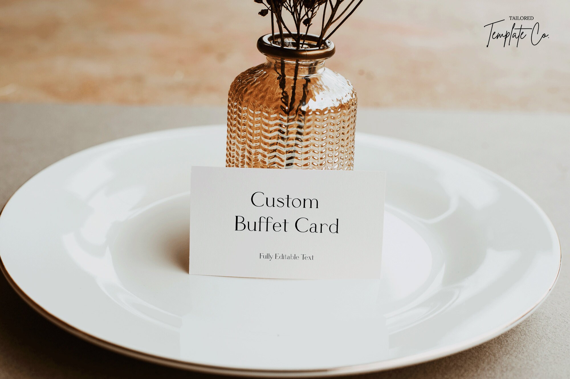 Minimalist Buffet Card Template Printable Buffet Card Template Modern ...