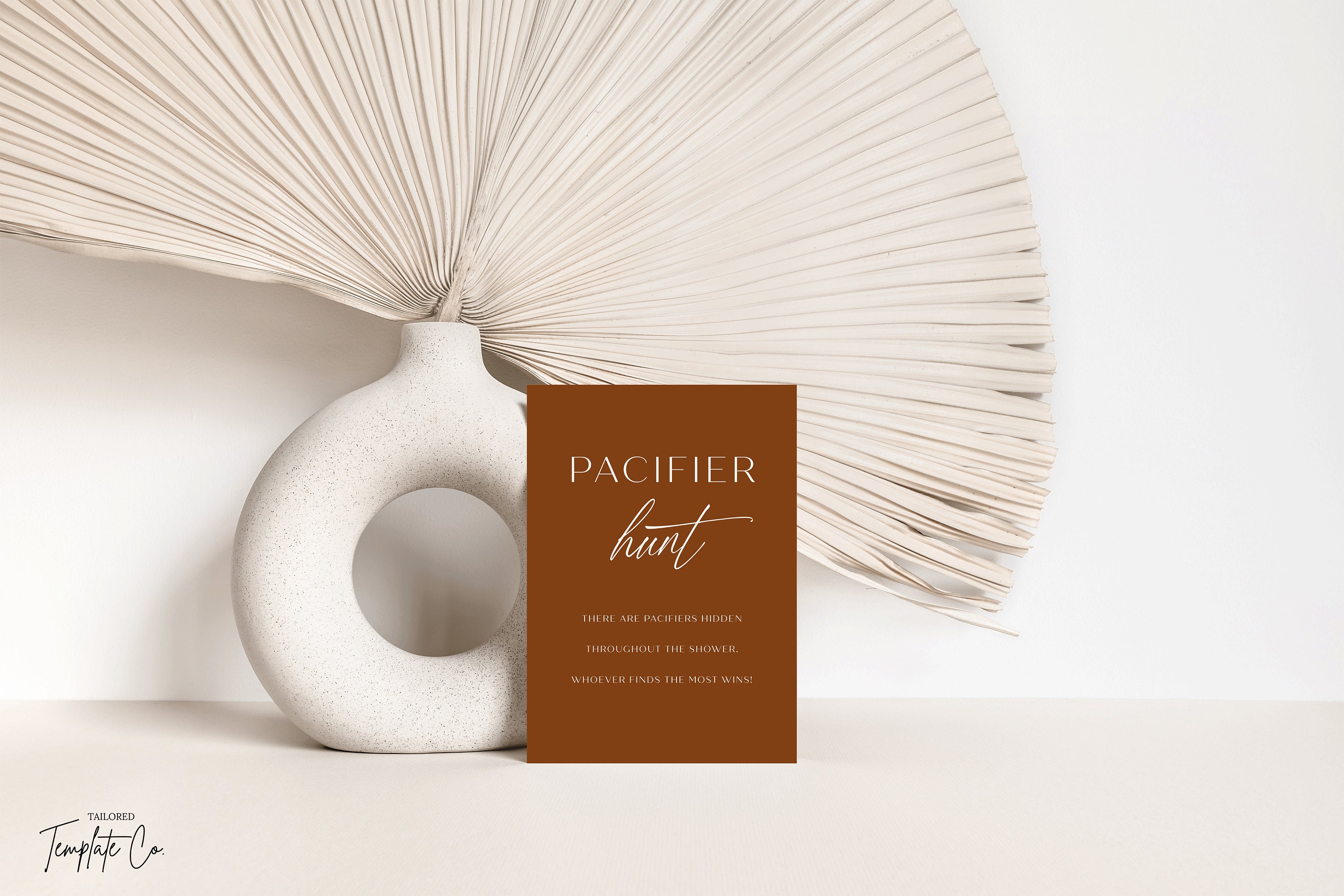 Minimalist Pacifier Hunt Template for Baby Shower Minimalist Baby ...