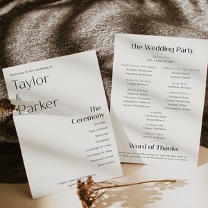 Wedding Program Editable Template | Custom Wedding Template ...