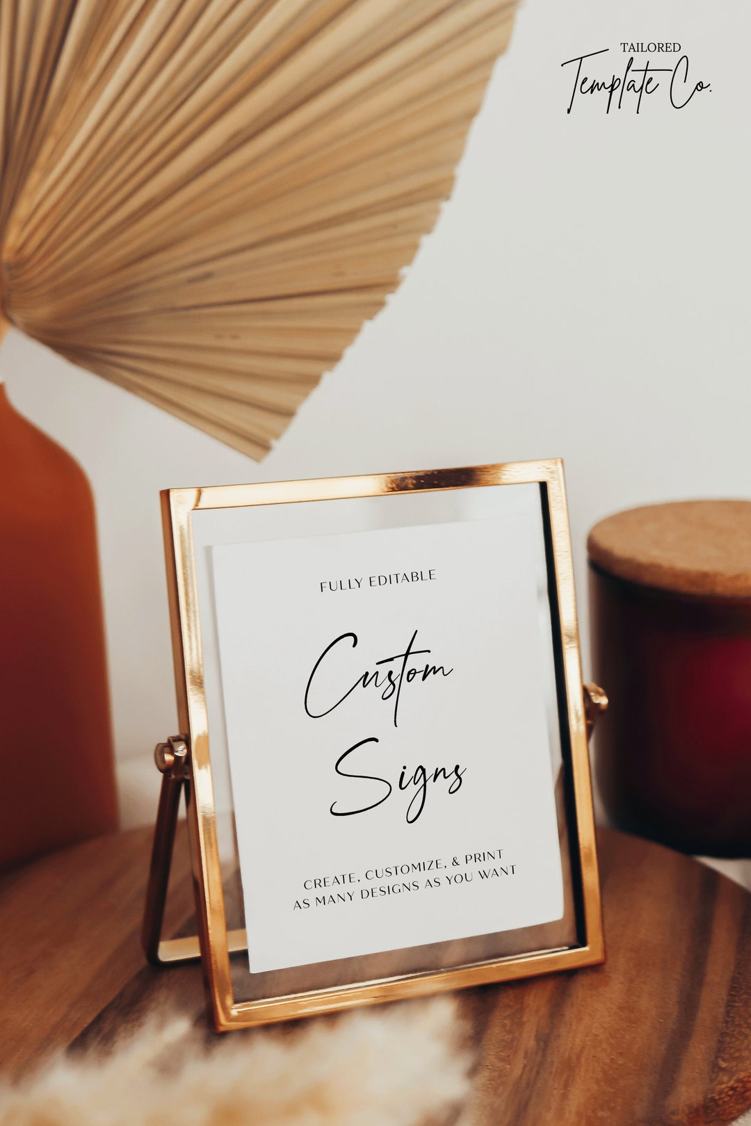 Modern Printable Custom Sign Template | 100% Fully Customizable ...