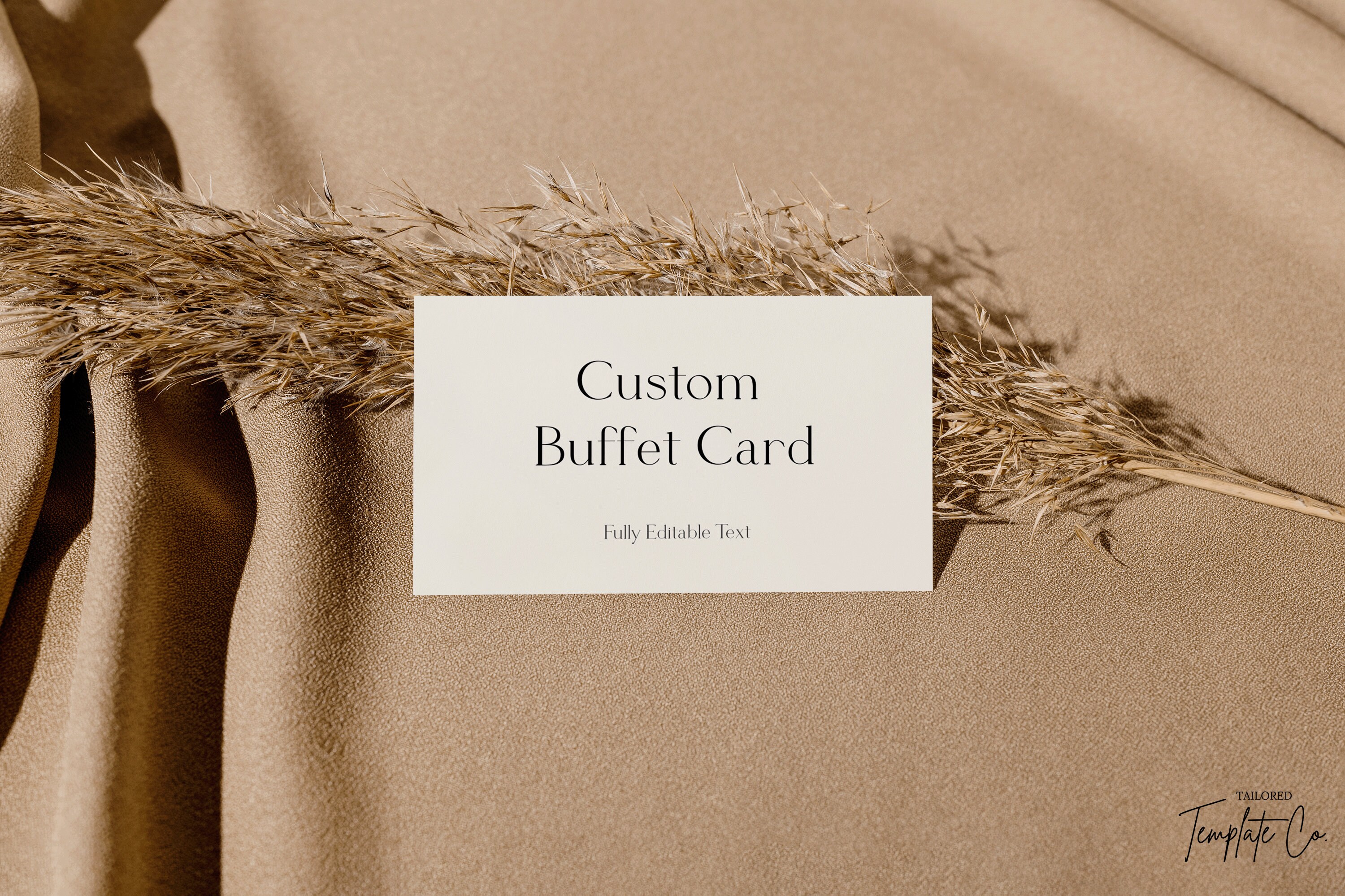 Minimalist Buffet Card Template Printable Buffet Card Template Modern ...