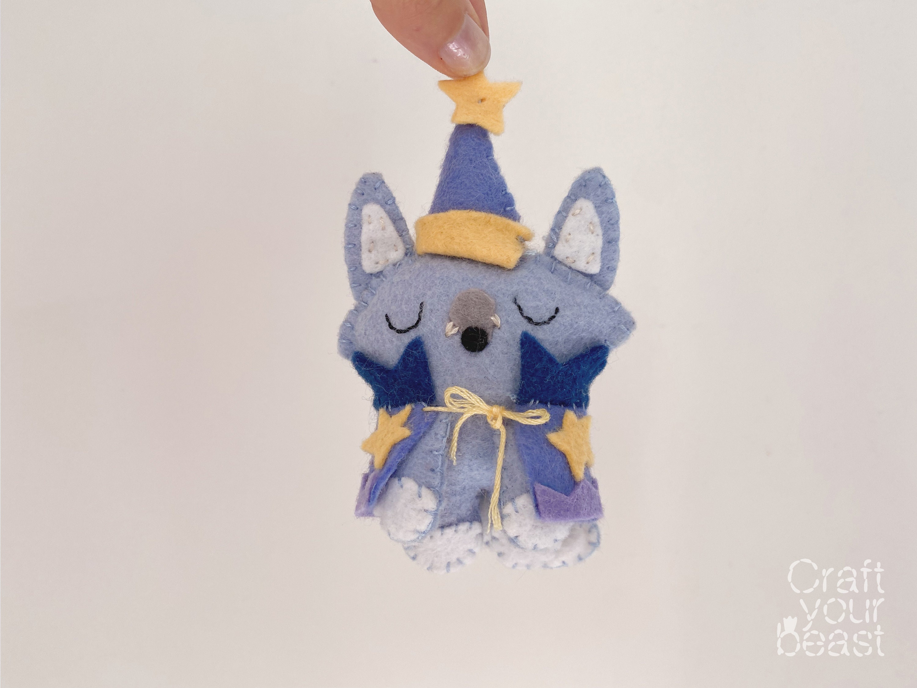 PDF Sewing Pattern and Video Tutorial DIY of a Mini Stuffed Animal Wolf ...