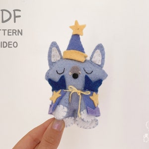 PDF Sewing Pattern and Video Tutorial DIY of a Mini Stuffed Animal Wolf ...