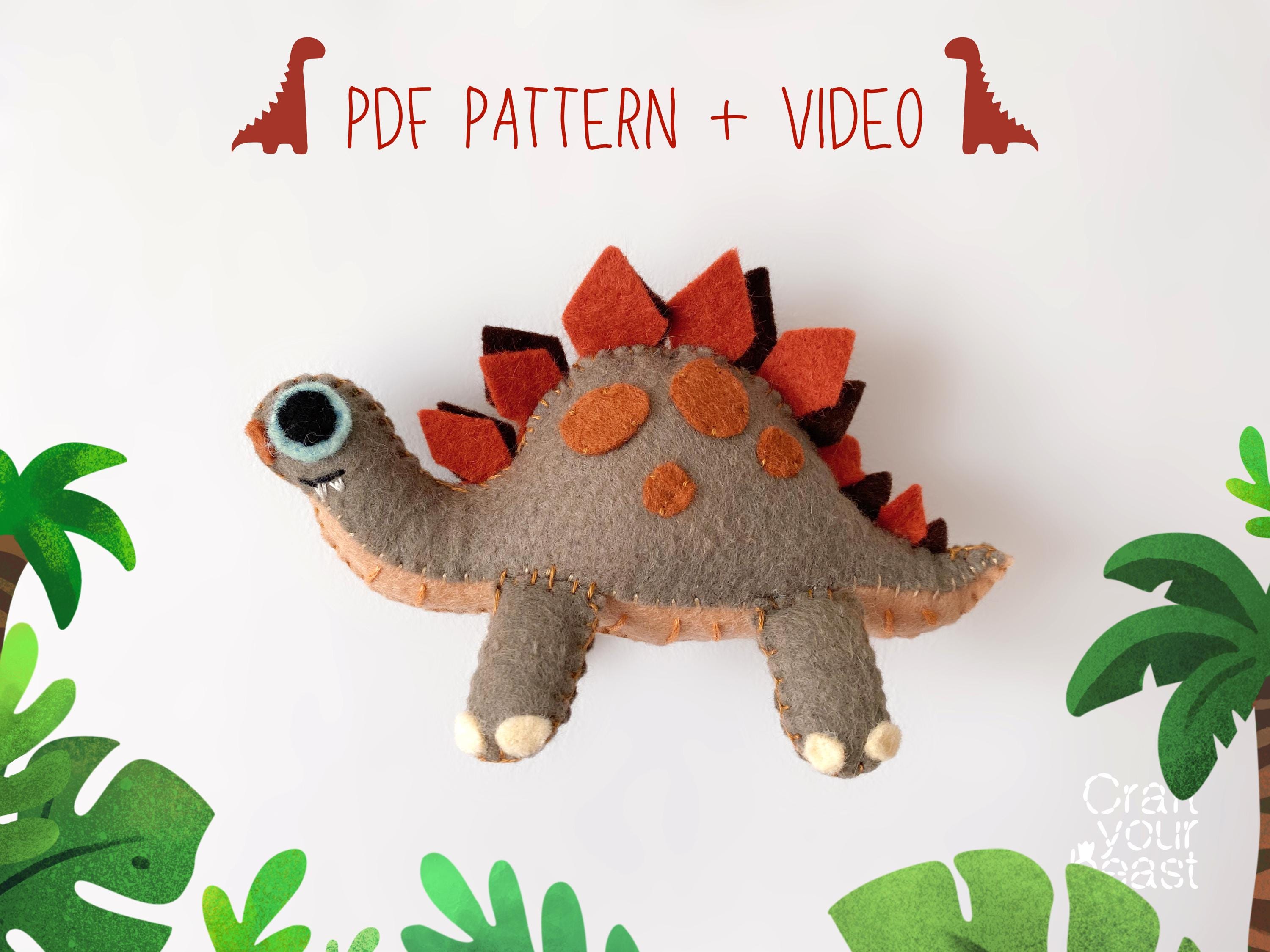 Stegosaurus Plush Sewing Pattern – DIY Dinosaur Plushie PDF, Dino ...