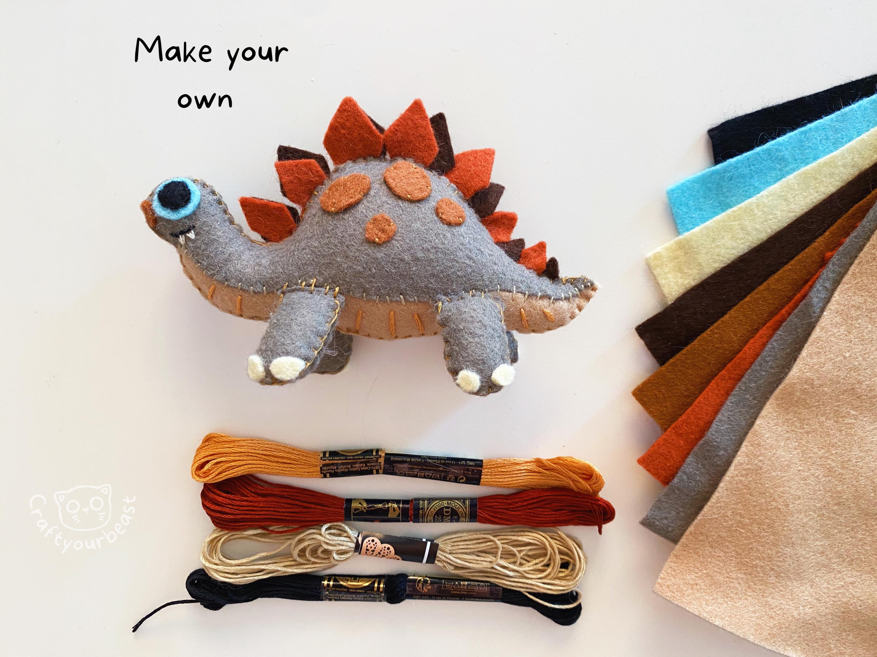 Stegosaurus Plush Sewing Pattern – DIY Dinosaur Plushie PDF, Dino ...
