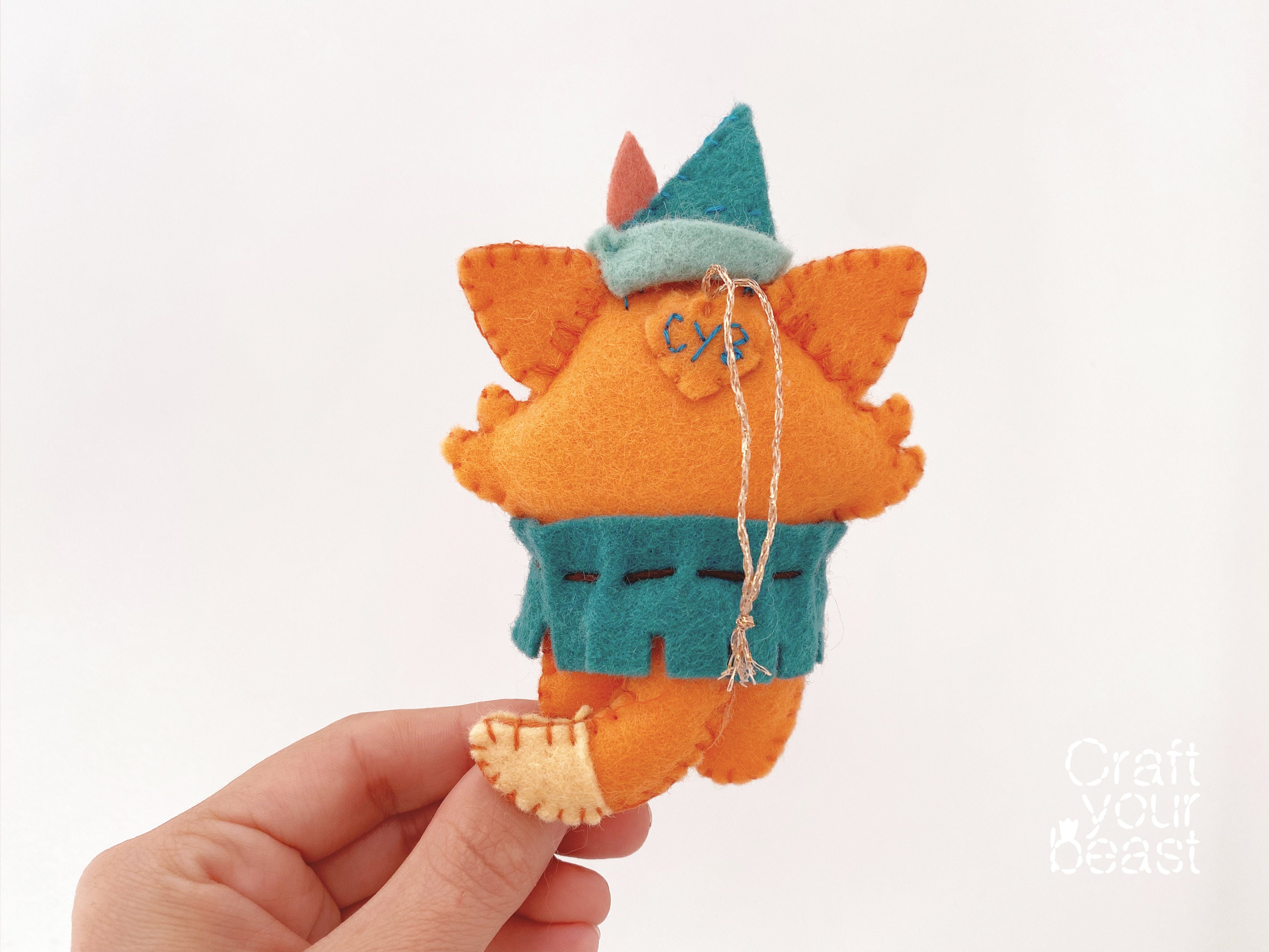 PDF Sewing Pattern and Video Tutorial DIY of a Mini Stuffed Animal Fox ...