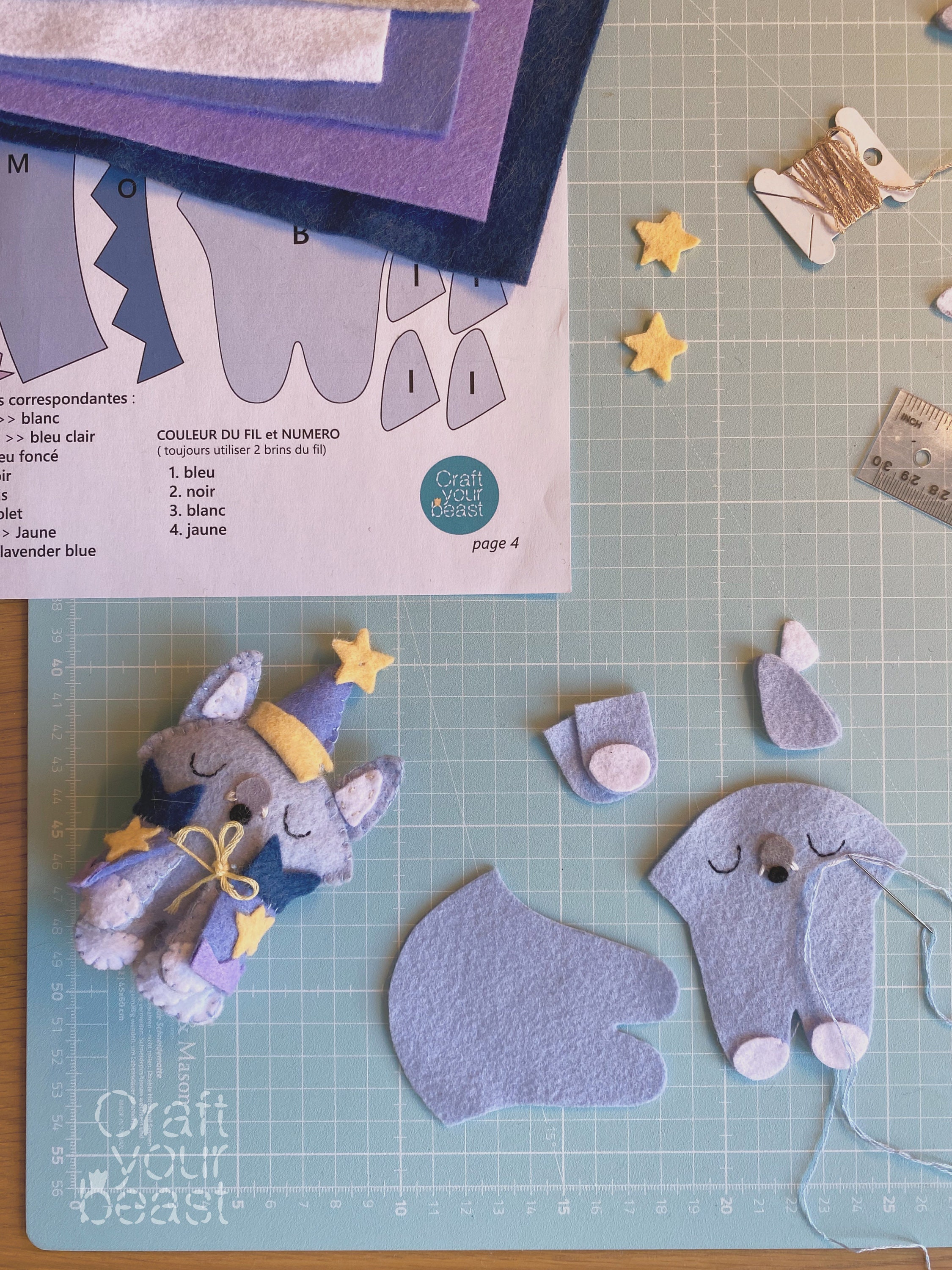 PDF Sewing Pattern and Video Tutorial DIY of a Mini Stuffed Animal Wolf ...