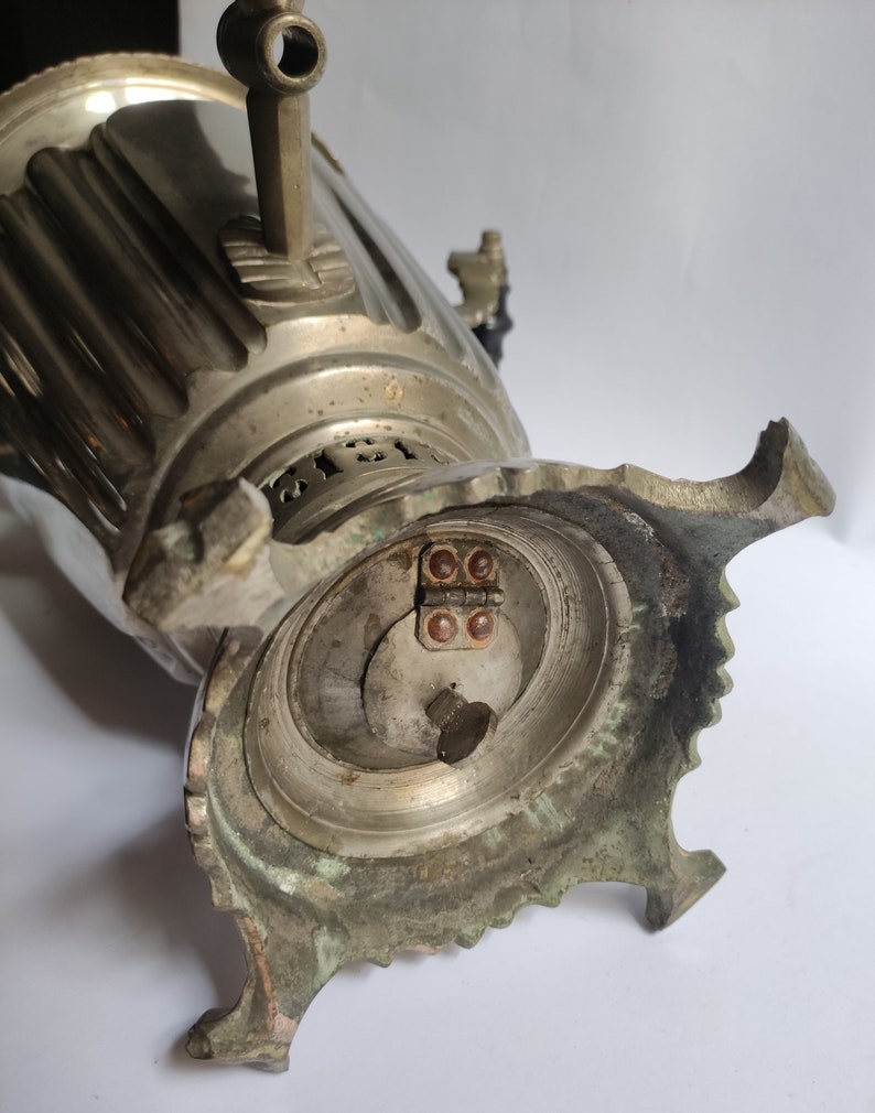 Antique Russian Imperial Samovar With Tray-batashev-tula - Etsy