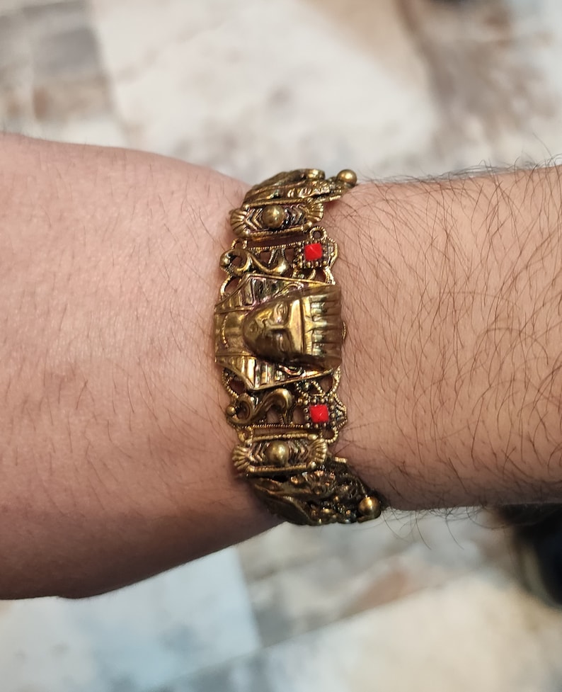 Max Neiger - Antique Art Deco Egyptian Revival Jewel - Bracelet Czech ...