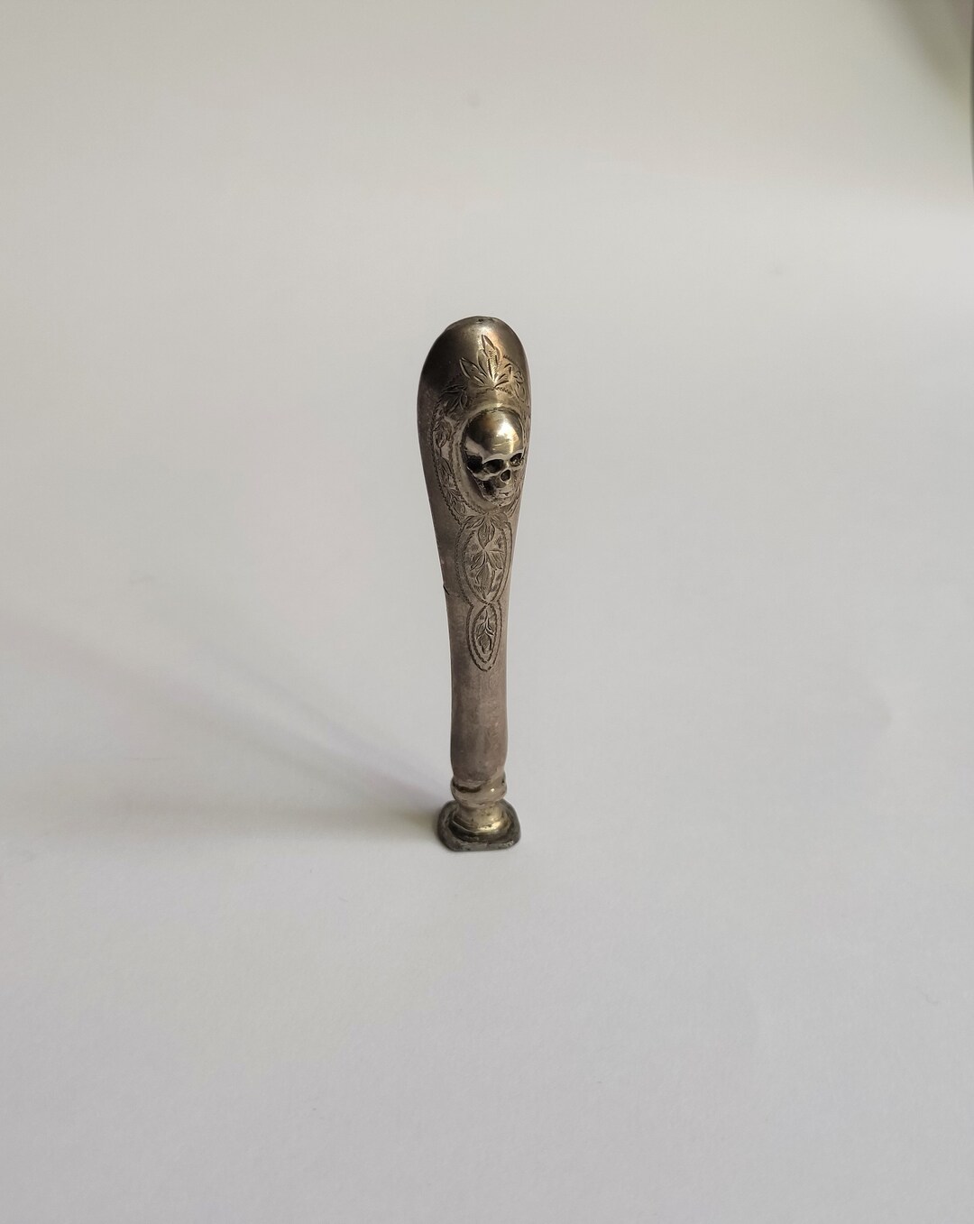 Antique Silver Memento Mori Wax Seal With Skull Uncarved - Etsy