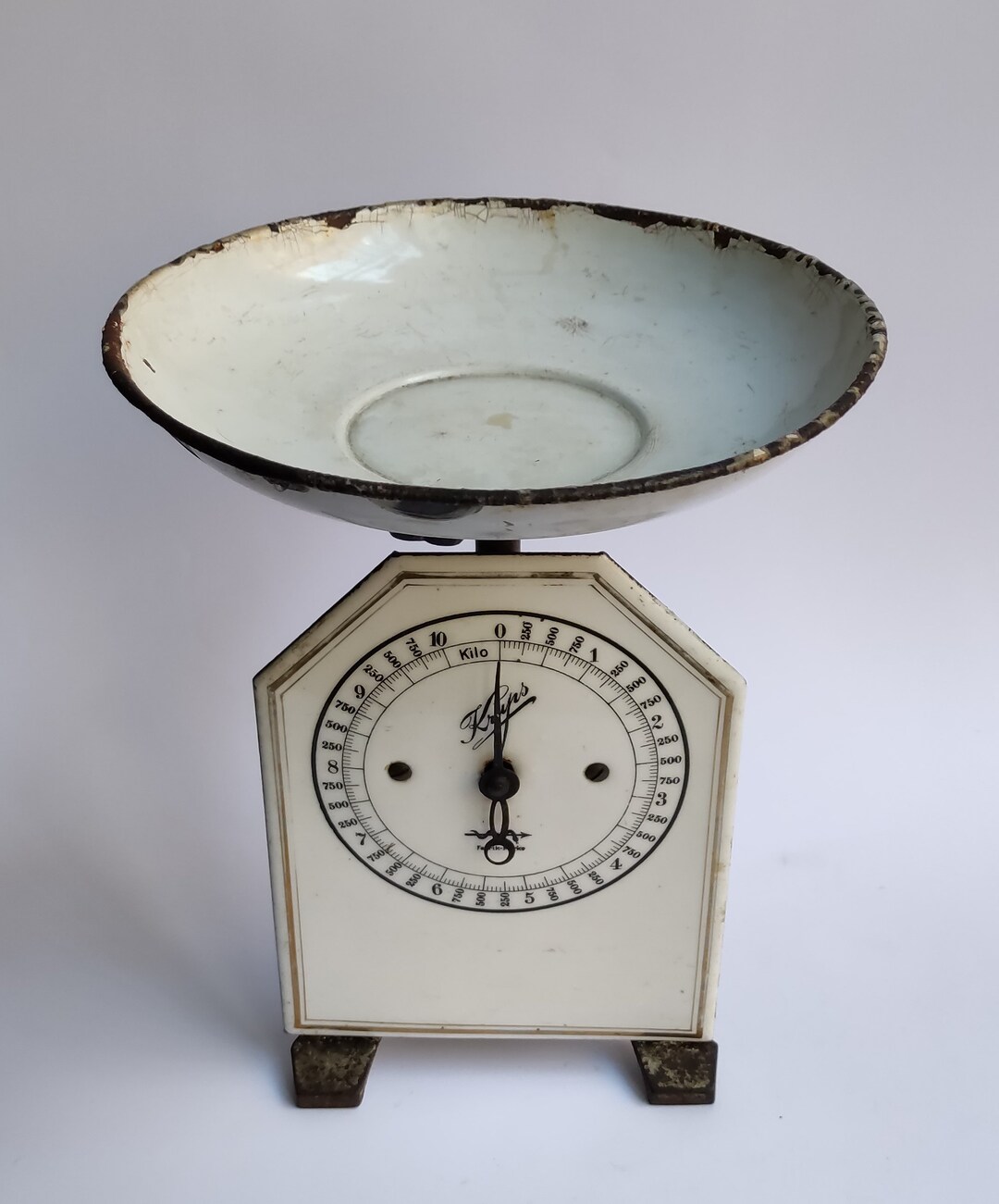 Antique Cast Iron German Kitchen Scale With Pan - Krups - Enamel - Etsy