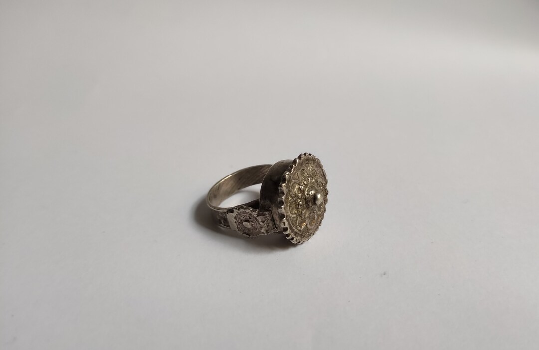 Antique Byzantine Style Balkan Silver Alloy Ring - 17/18th Century - Etsy