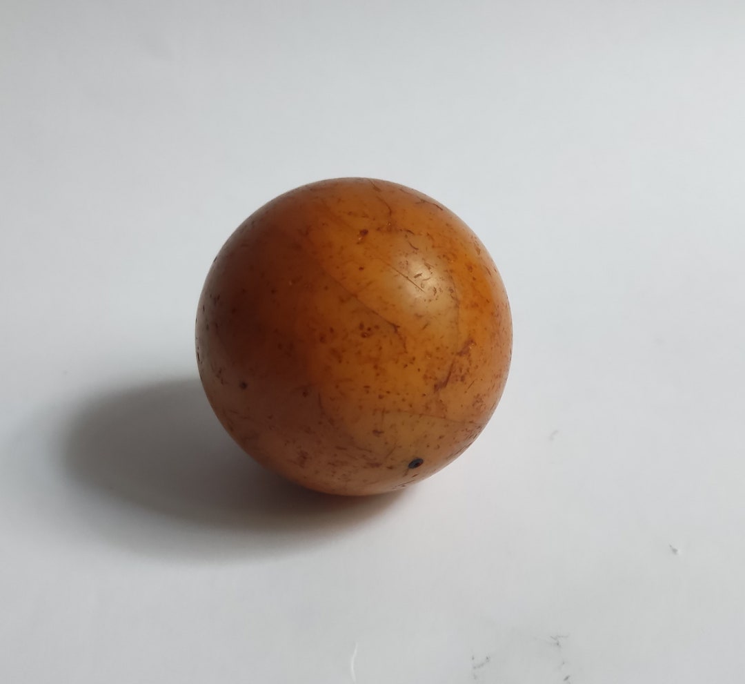 Vintage Butterscotch Large and Heavy Bakelite Catalin Ball 131.3 Grams ...