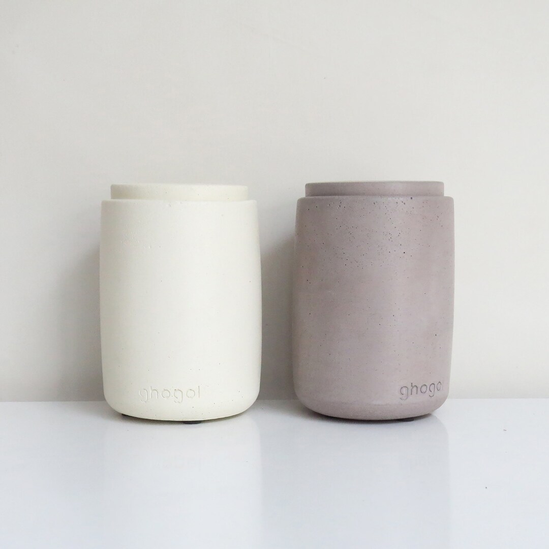 Concrete Storage Container Salt Pepper Sugar Coffee Tea Insulating Jar ...