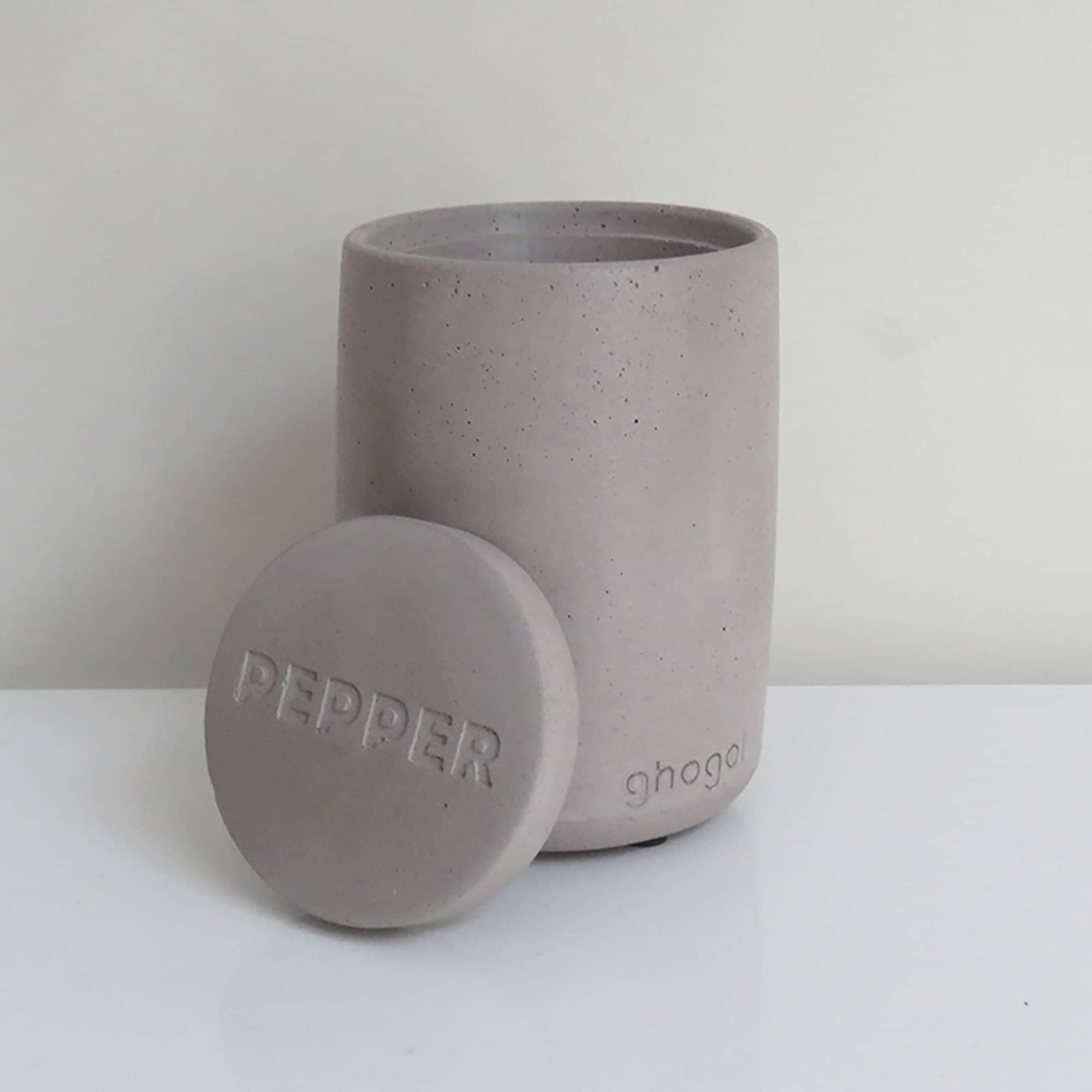 Concrete Storage Container Salt Pepper Sugar Coffee Tea Insulating Jar ...