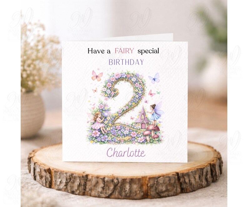 Editable Fairy Birthday Card Template Any Age, Personalised Girls ...