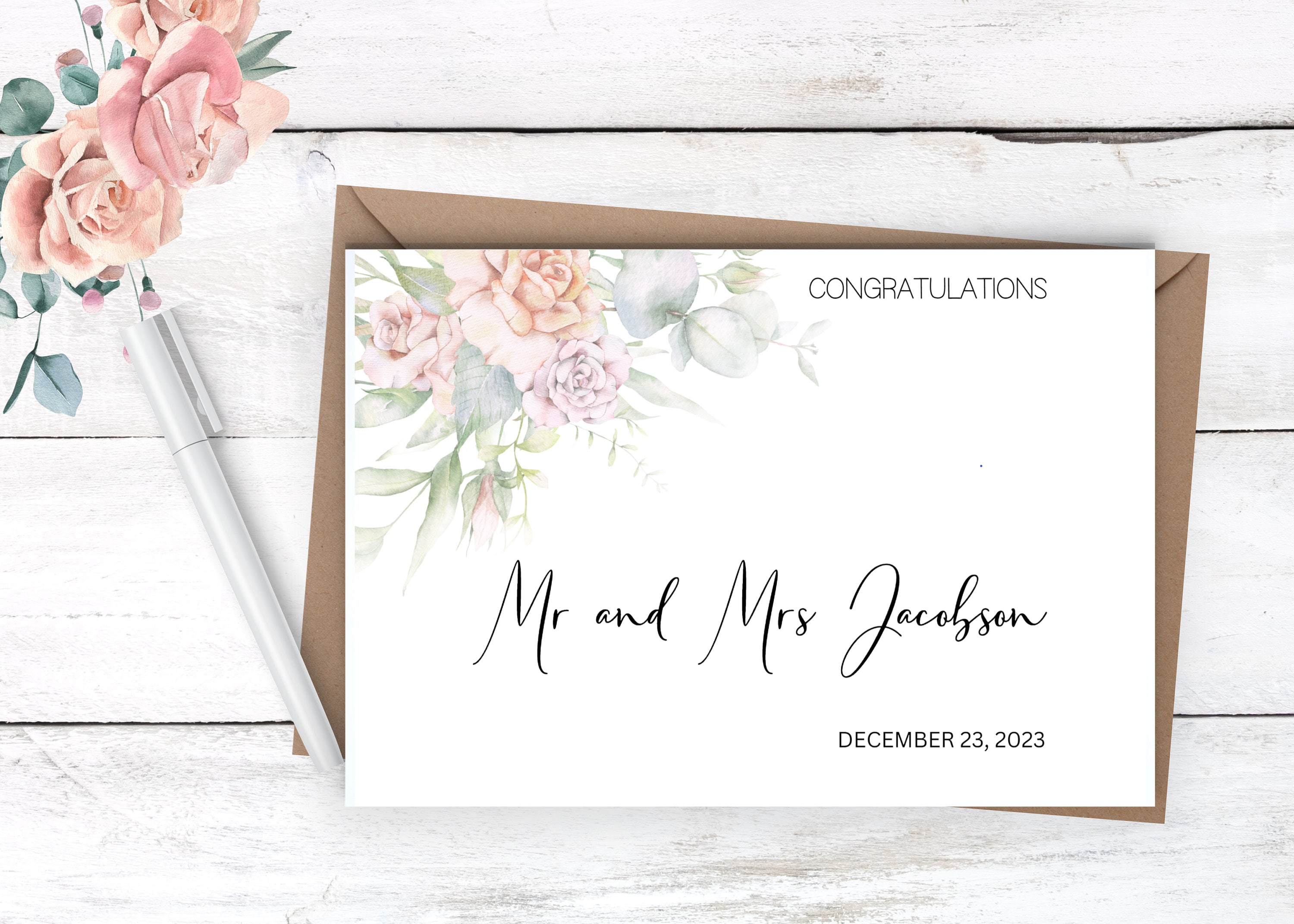 Personalised Wedding Card, Wedding Gift. Custom Made for the Bride and ...