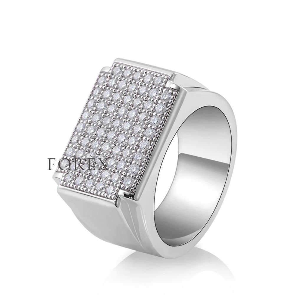 Men's Diamond Ring, Hip Hop Ring, Men's Wedding Ring, 2.41 Ct Simulated ...