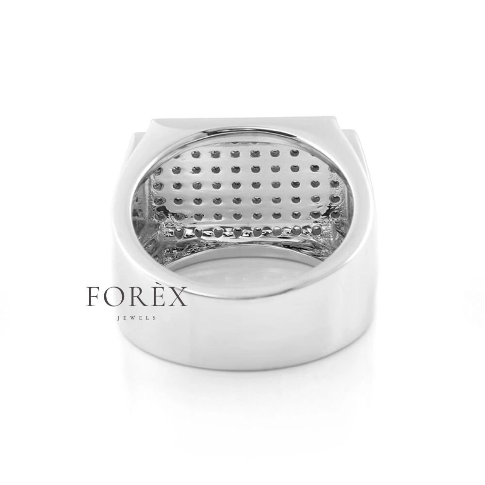 Men's Diamond Ring, Hip Hop Ring, Men's Wedding Ring, 2.41 Ct Simulated ...