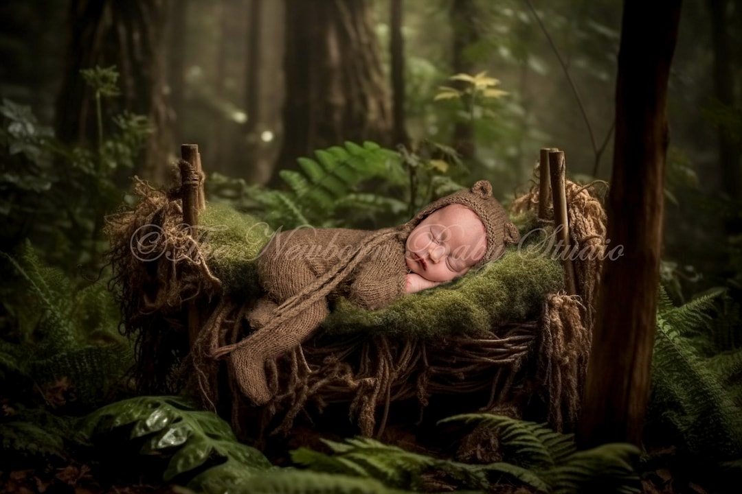 Forest Digital Backdrop, Newborn Digital Backdrop Woodland, in the ...