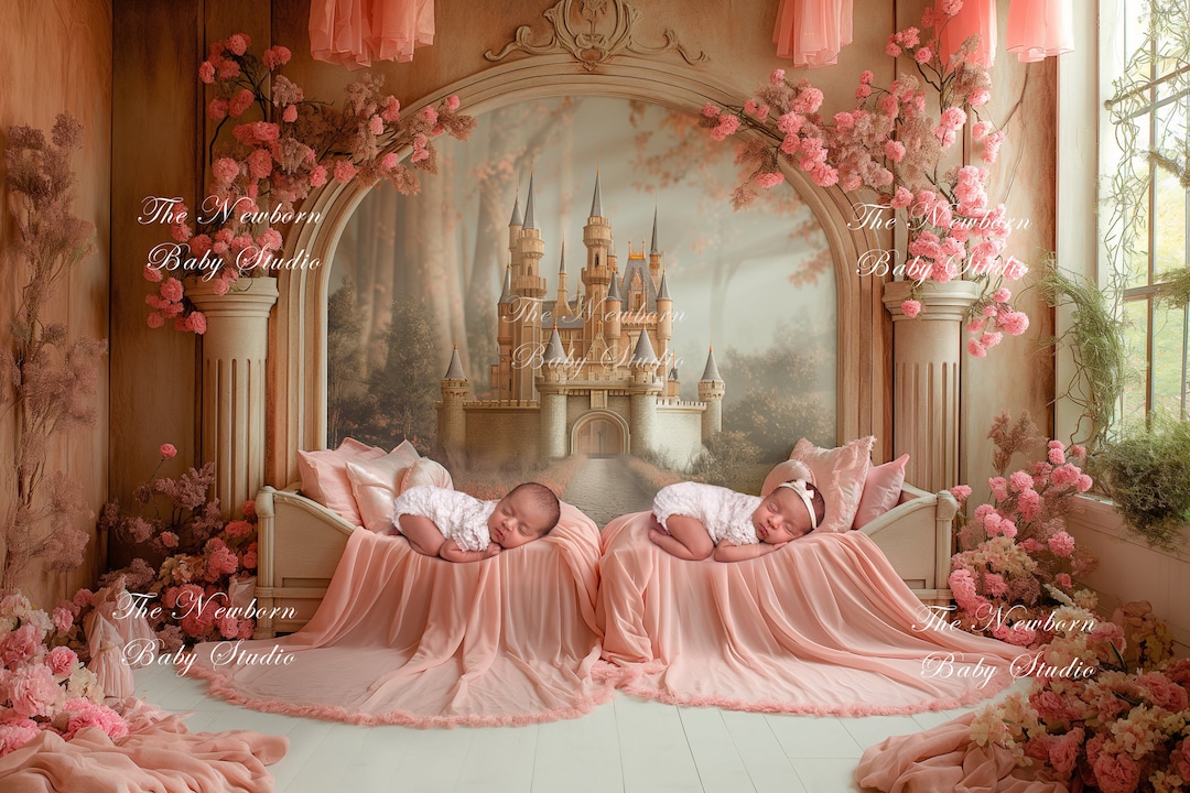 Twins Newborn Digital Backdrop, Digital Backdrop Newborn, Backdrop for ...