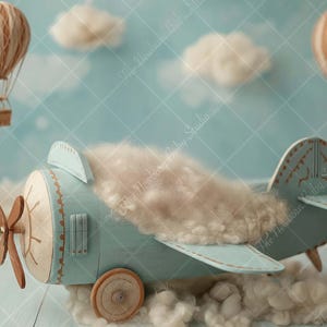 Airplane Newborn Digital Backdrop | Aeroplane Photography Prop Scene ...