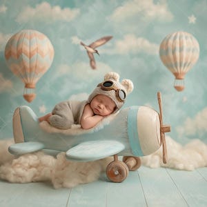 Newborn Digital Backdrop Airplane | Aeroplane Photography Prop Scene ...