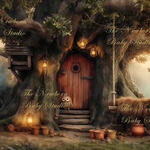 Newborn Digital Backdrop, Treehouse Backdrop Newborn, Digital Backdrop ...