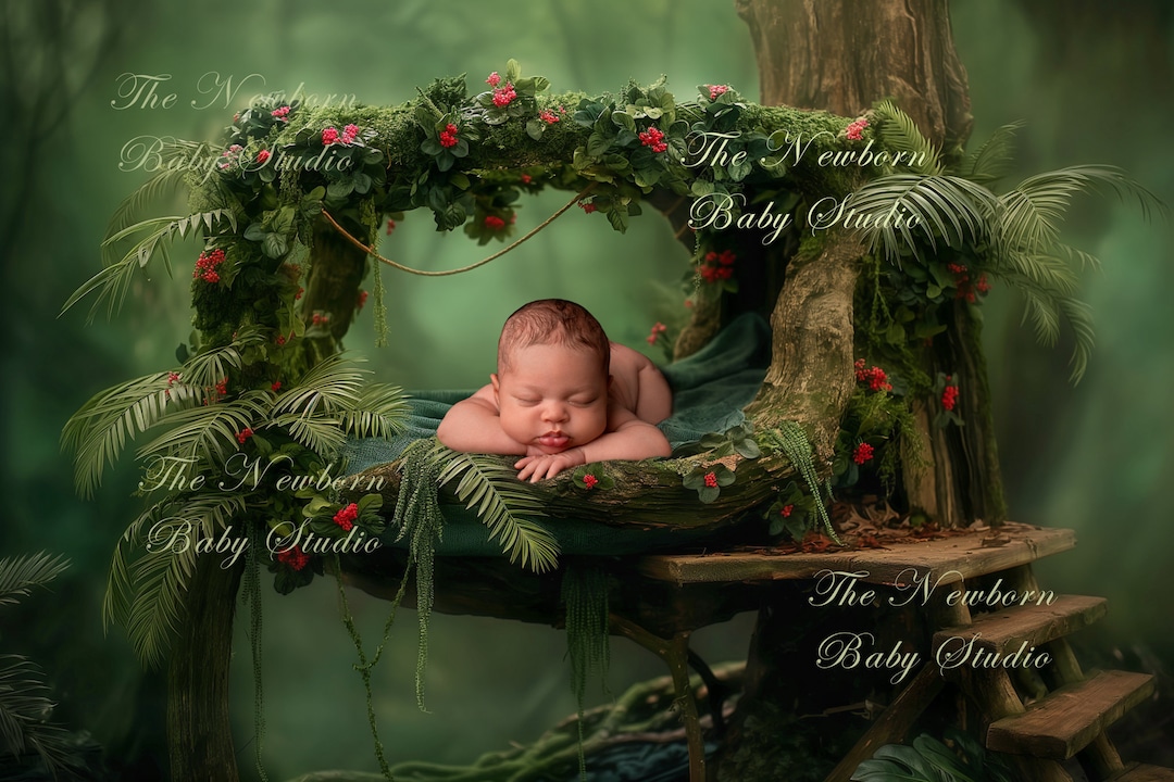 Newborn Digital Backdrop | Baby Background Photoshop Overlay | Floral ...
