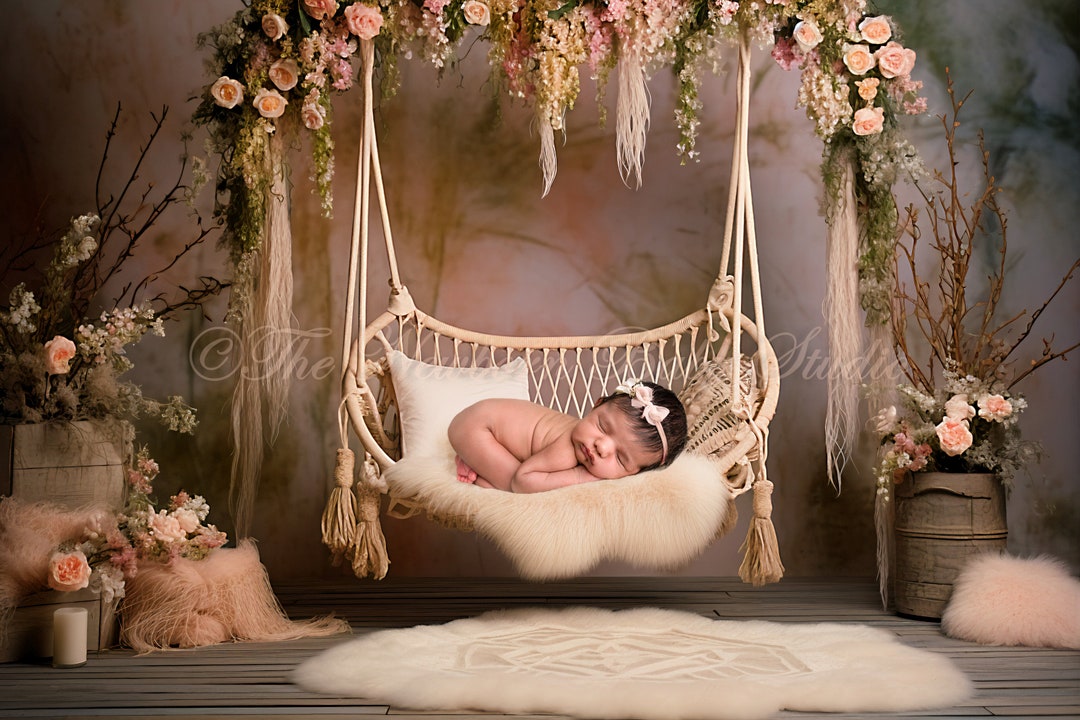 Boho Newborn Digital Backdrop Newborn Digital Background - Etsy