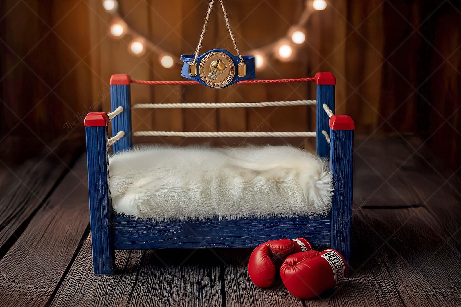 Newborn Digital Backdrop – Boxing Ring Scene for Baby Composite Photos ...