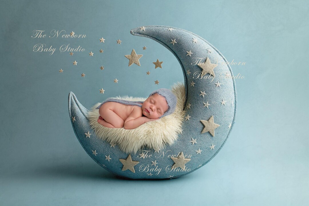 Newborn Digital Backdrop Cresent Moon, Newborn Digital Background ...