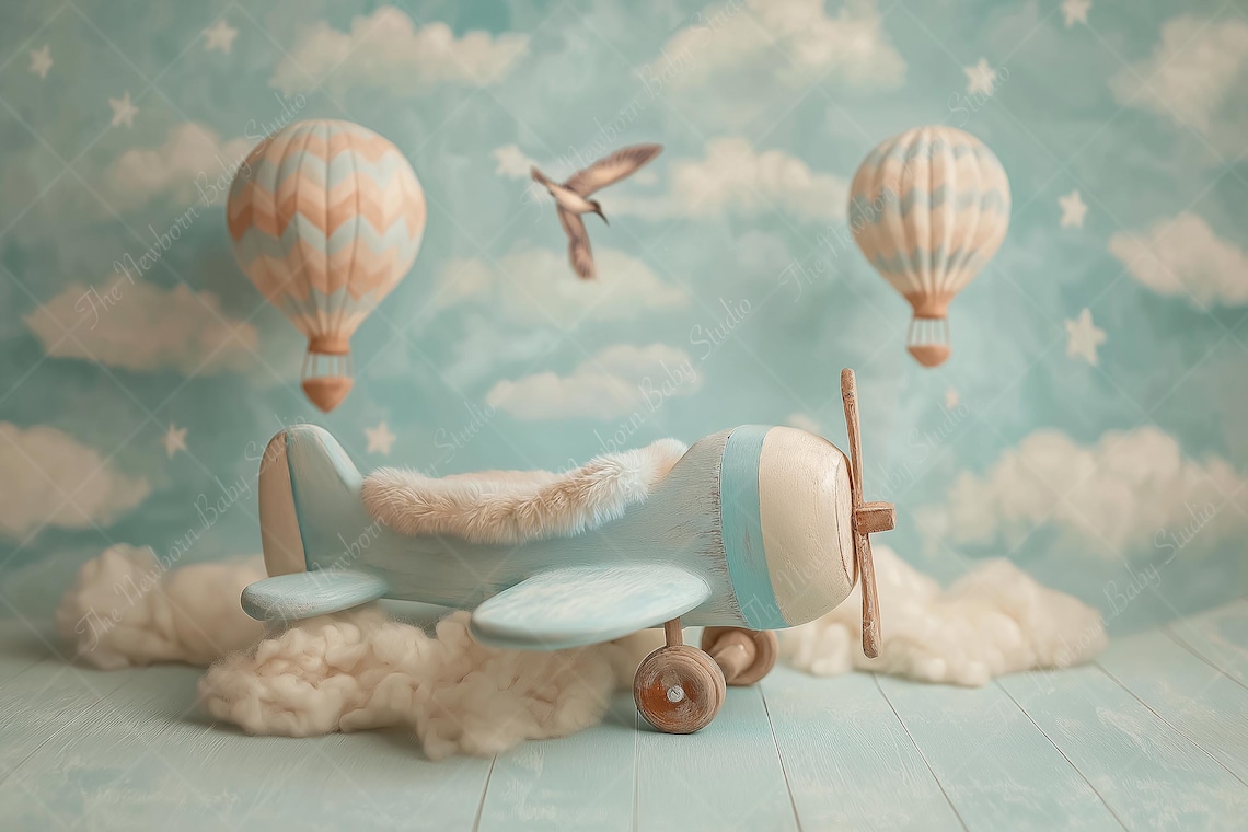 Newborn Digital Backdrop Airplane | Aeroplane Photography Prop Scene ...