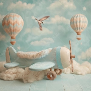 Newborn Digital Backdrop Airplane | Aeroplane Photography Prop Scene ...