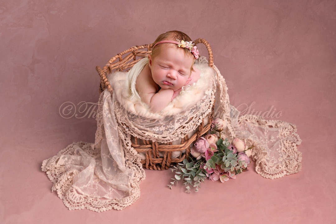 Newborn Digital Backdrop, Girl Backdrop Newborn, Pink Digital ...