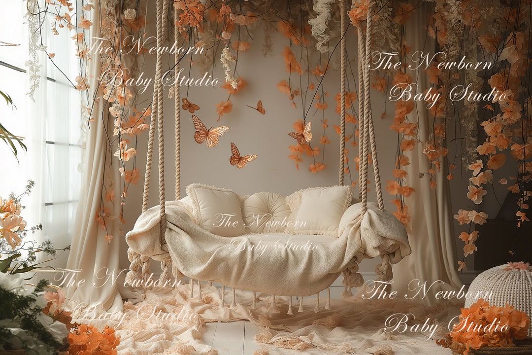 Newborn Digital Backdrop With Swing, Digital Backdrop Newborn, Newborn ...