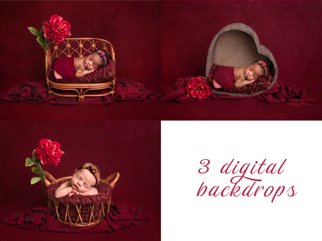 Newborn Digital Backdrop Set, 3 Newborn Digital Backdrops, Digital ...