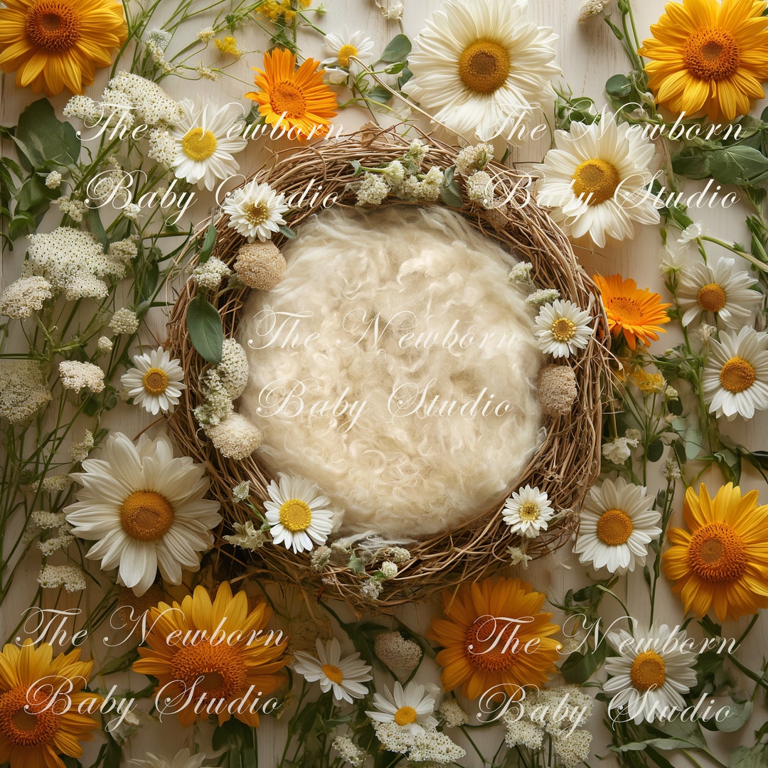 Spring Newborn Digital Backdrop, Digital Backdrop Newborn, Newborn ...