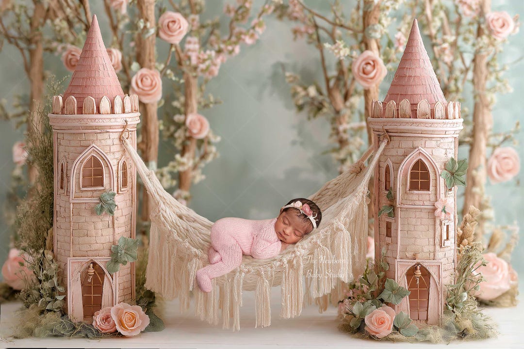 Newborn Digital Backdrop Castle | Princess Baby Photo Background ...