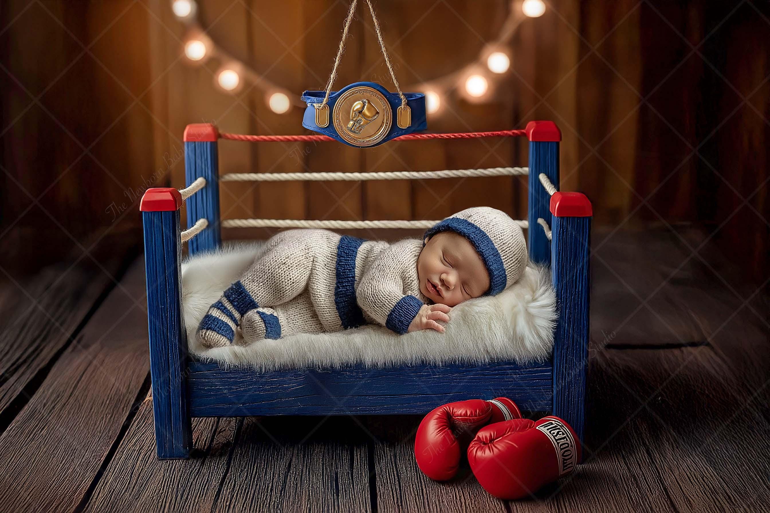 Newborn Digital Backdrop – Boxing Ring Scene for Baby Composite Photos ...