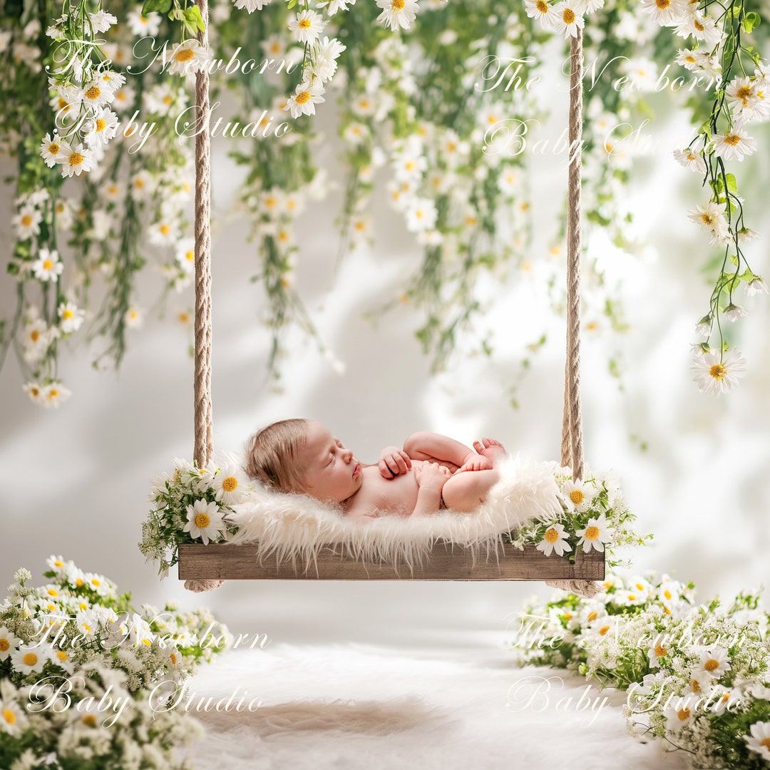 Newborn Digital Backdrop With Swing, Digital Backdrop Newborn, Newborn ...