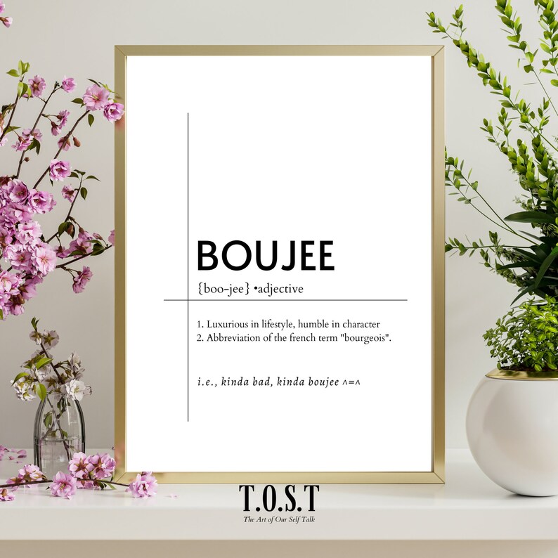 Boujee Definition Poster Wall Decor / Wall Hanging White - Etsy