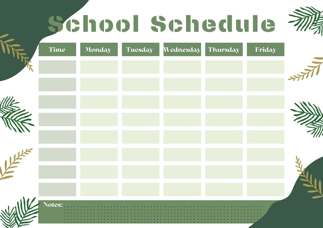 Printable Editable Weekly Schedule - Etsy