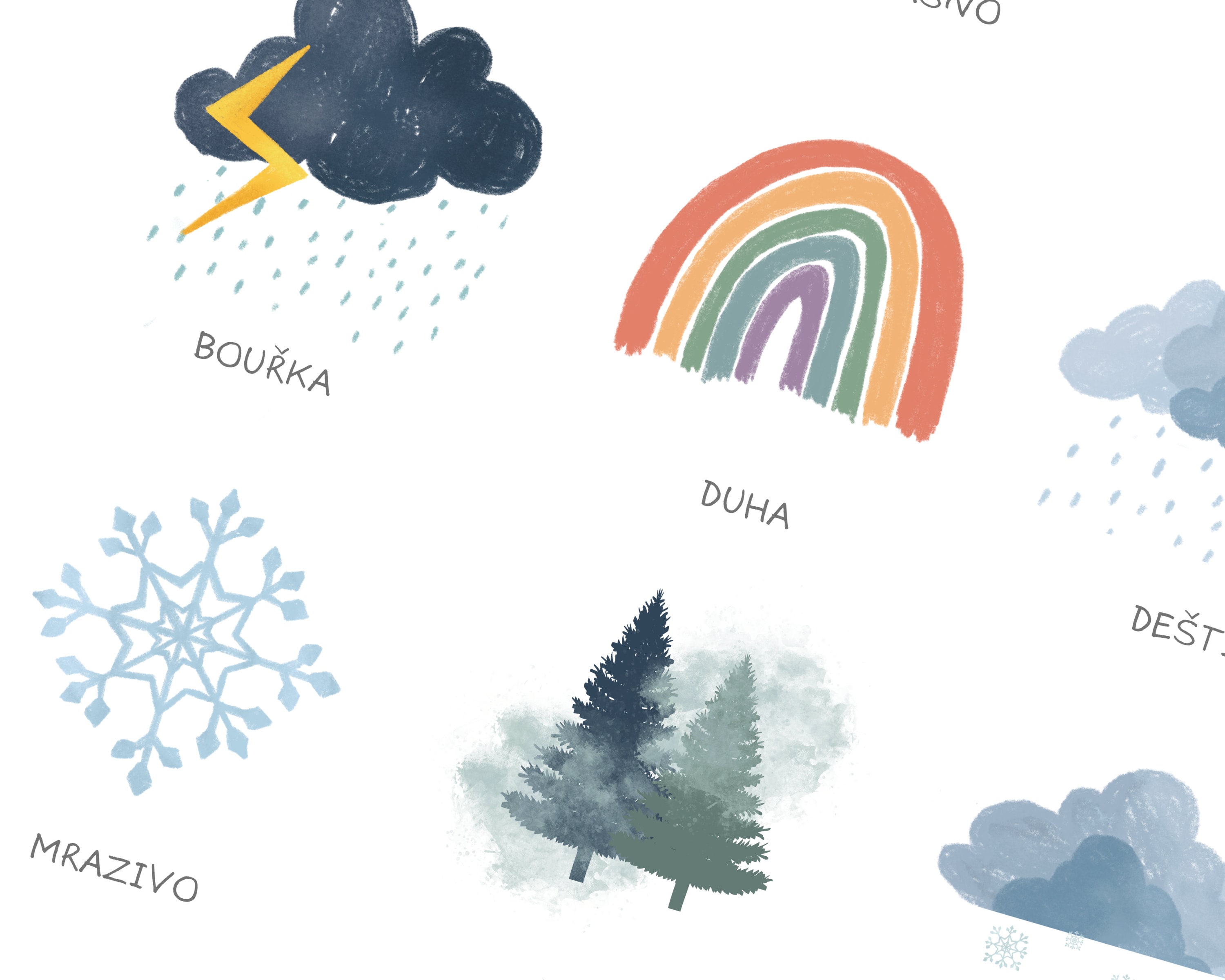 Weather Poster, Educational, Montessori Inspired Poster, CZECH Language ...
